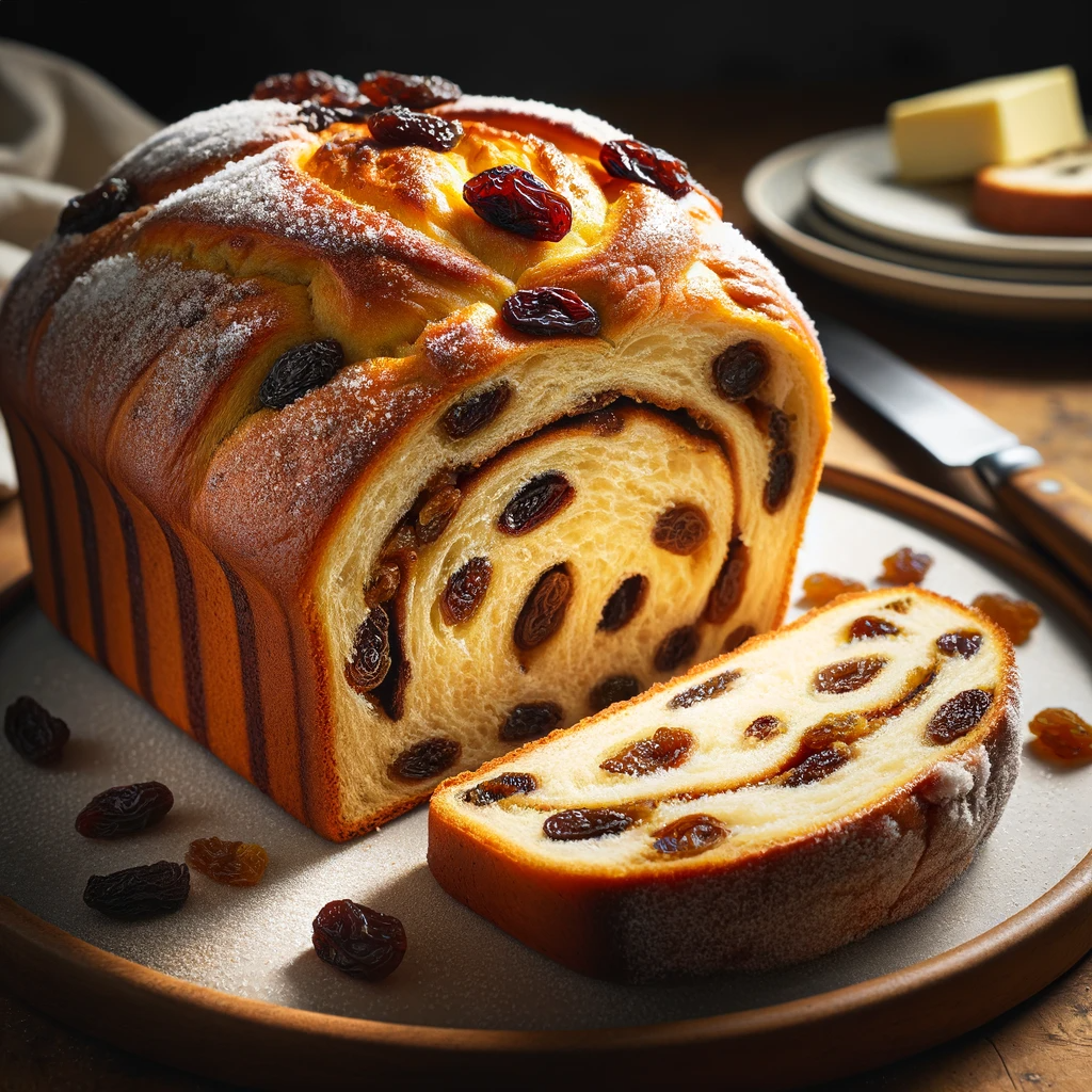 Pain à la cannelle et aux raisins