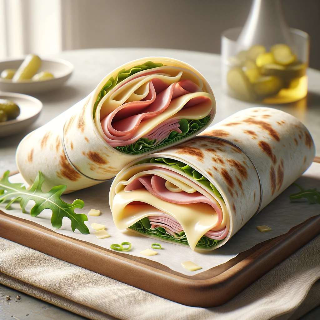 Wrap au jambon et raclette