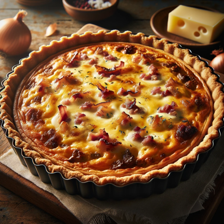 Quiche lorraine à la raclette