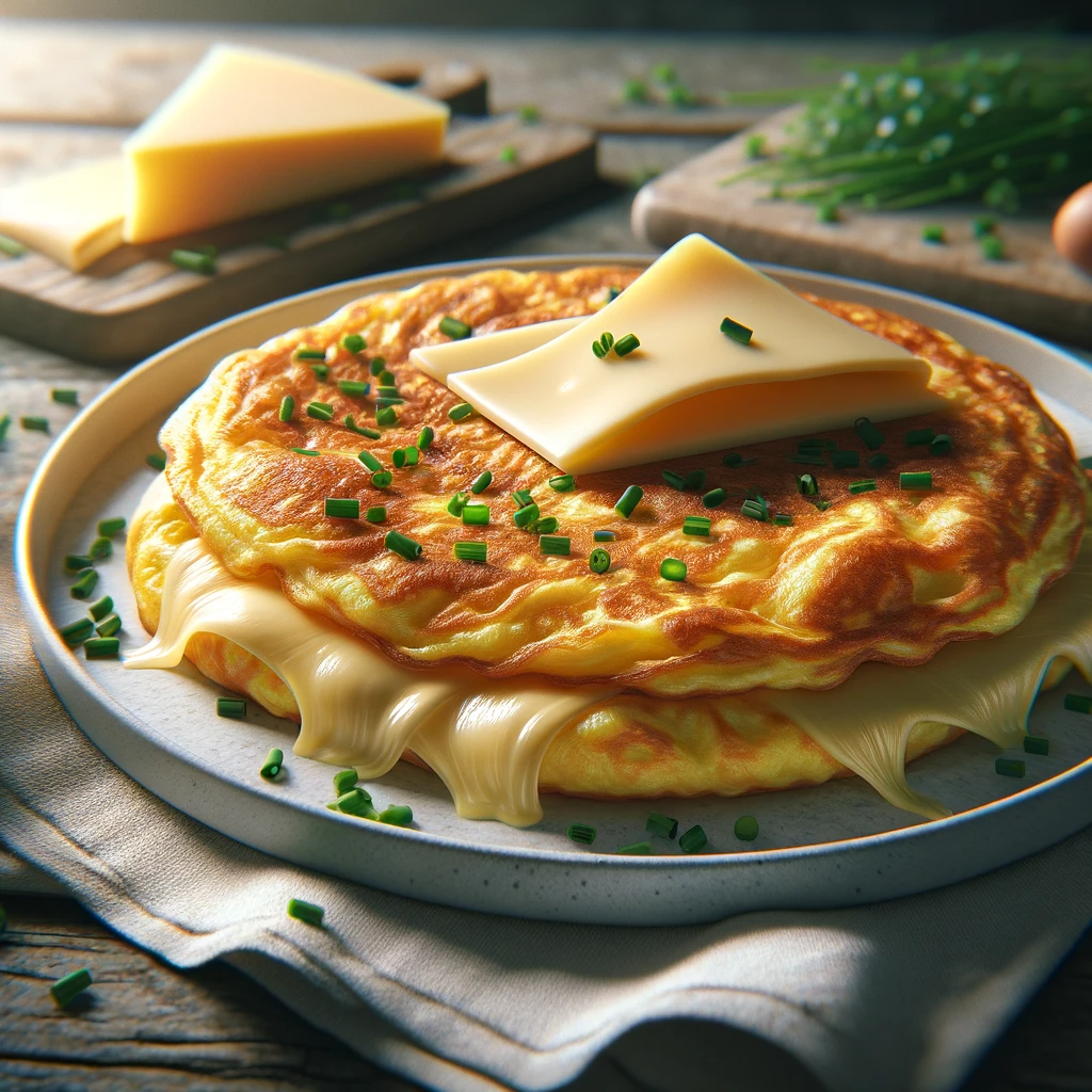 Omelette au fromage à raclette