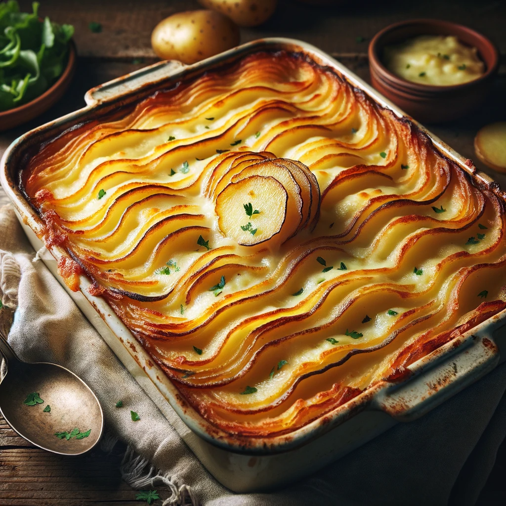 Gratin de pommes de terre à la raclette