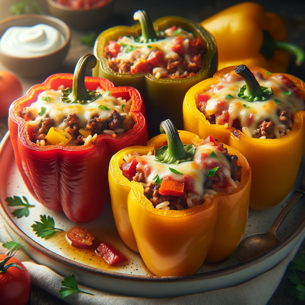 Poivrons farcis à l'air fryer