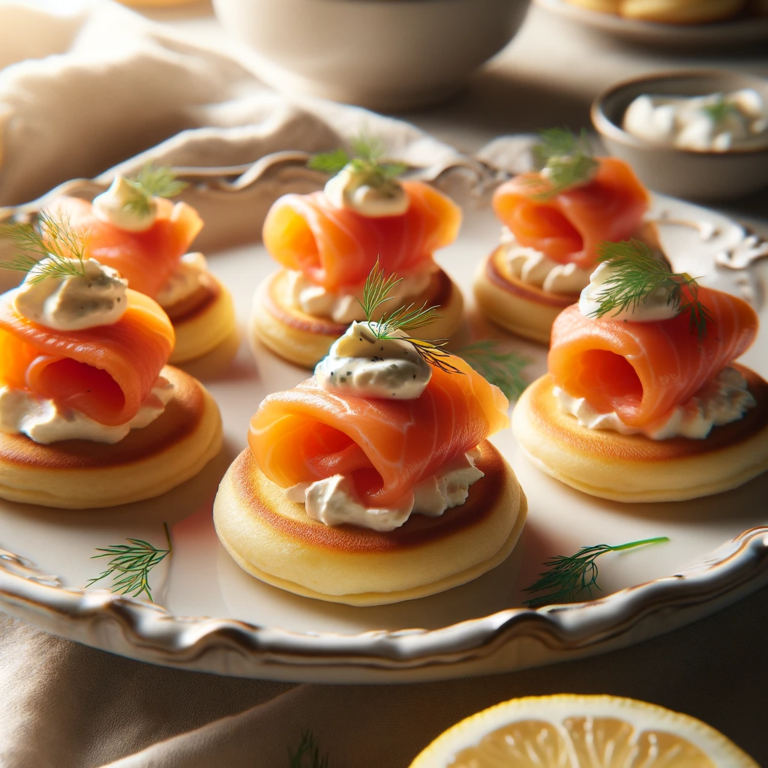 Blinis à la mousse de foie gras