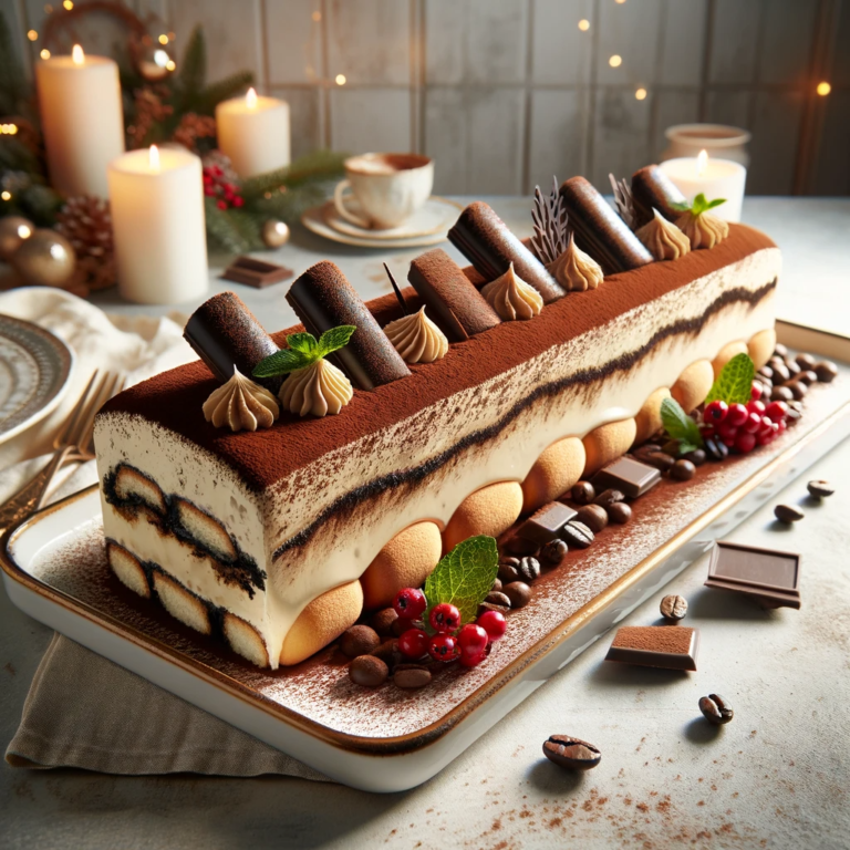 Bûche de Noël tiramisu