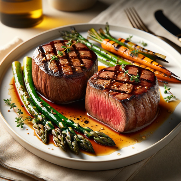 DALL·E 2023-12-10 18.09.41 - Two perfectly cooked filet mignons with a ...