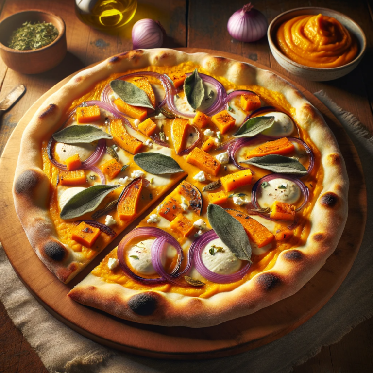 Pizza à la purée de butternut