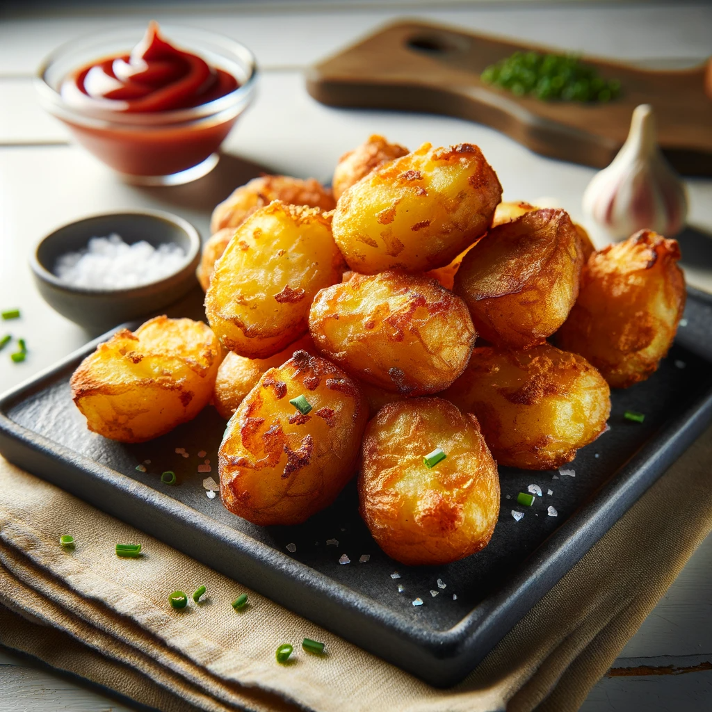 DALL·E 2023-12-22 10.43.36 - An image of crispy air fryer taters ...