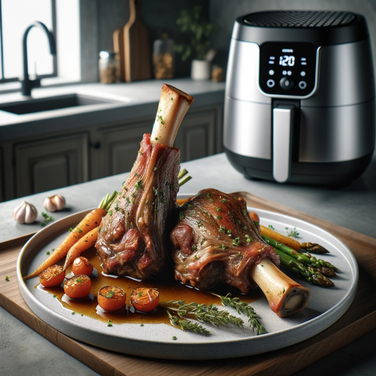 DALL·E 2024-01-11 14.43.14 - Modern, minimalist plate with Lamb Shanks ...