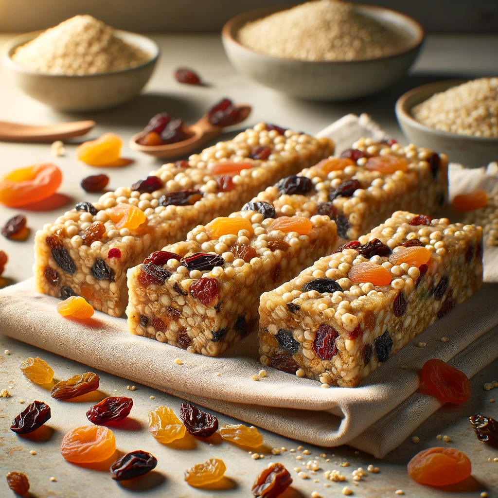 Barres énergétiques aux fruits secs et quinoa soufflé
