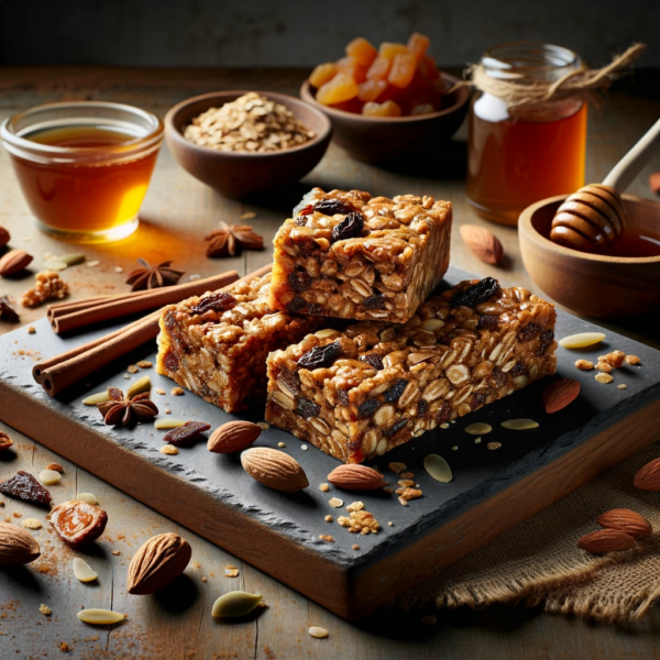 Barres de granola salé à l'avoine et aux olives