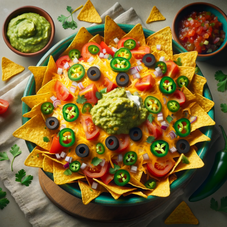 DALL·E 2024-01-30 20.21.01 - Crispy vegetarian nachos arranged in a ...