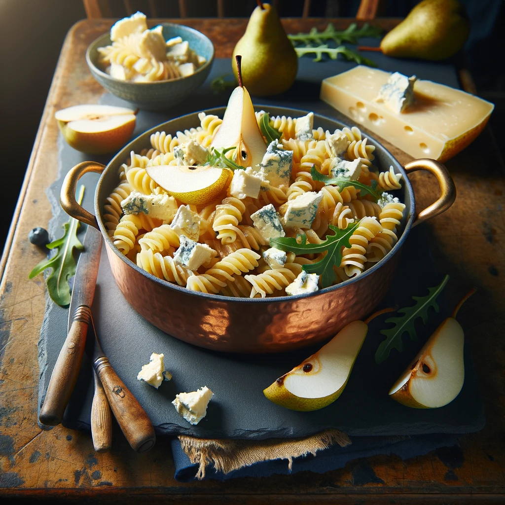 One Pot Pasta au Stilton et Poires