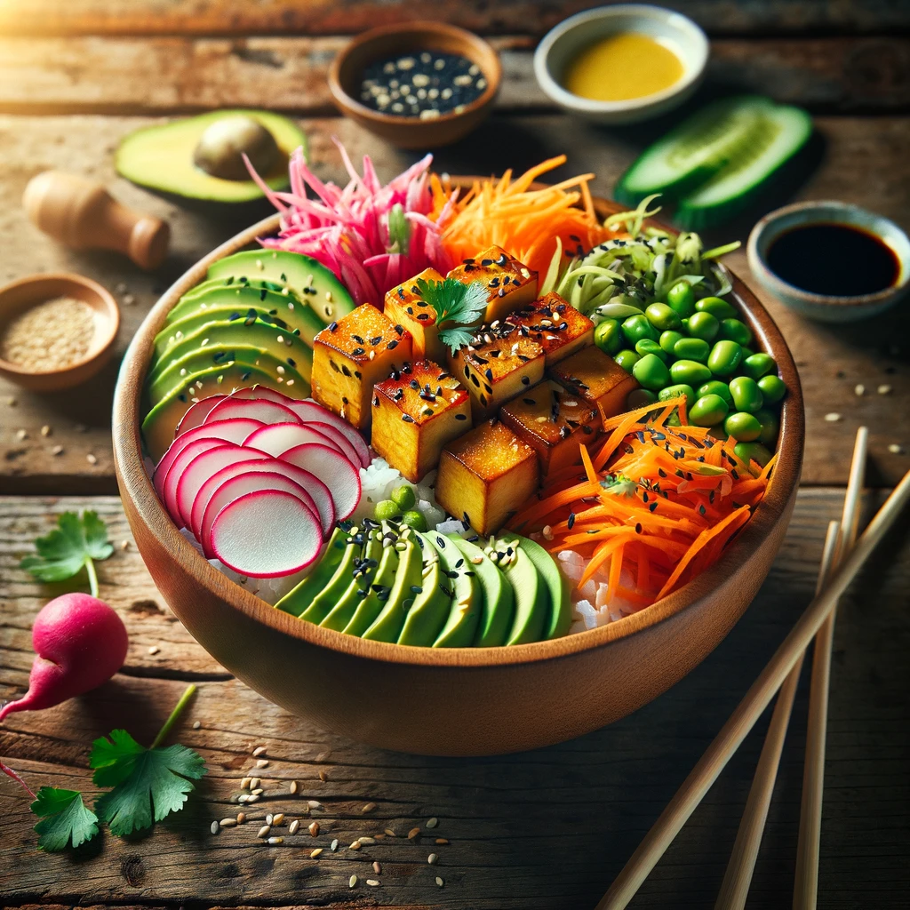 Poke bowl aux légumes croquants