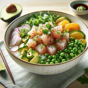Poke bowl au riz vinaigré