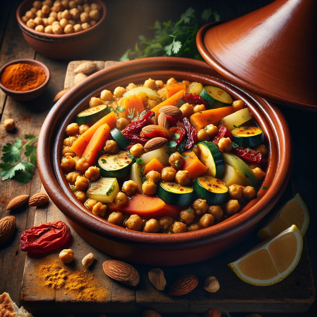 Tagine de légumes aux pois chiches