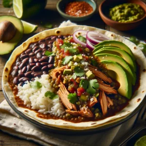 Burritos au poulet teriyaki