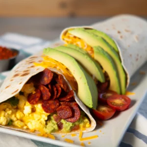 Burritos au jambon et ananas