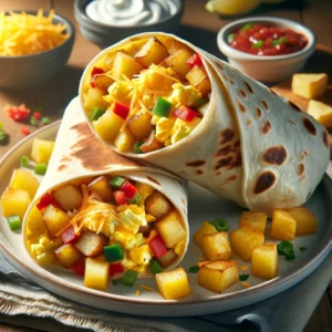 Burritos au jambon et ananas