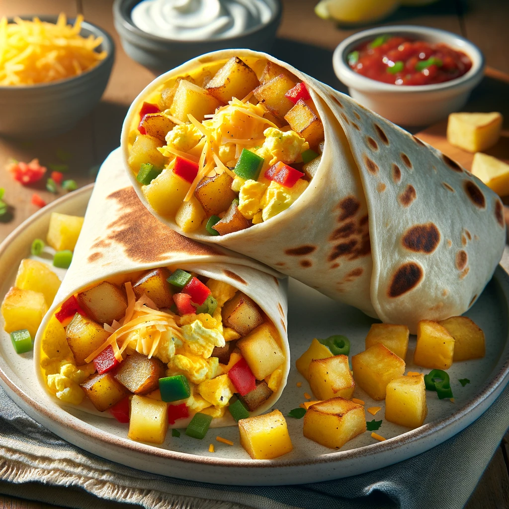 Burritos aux œufs et pommes de terre