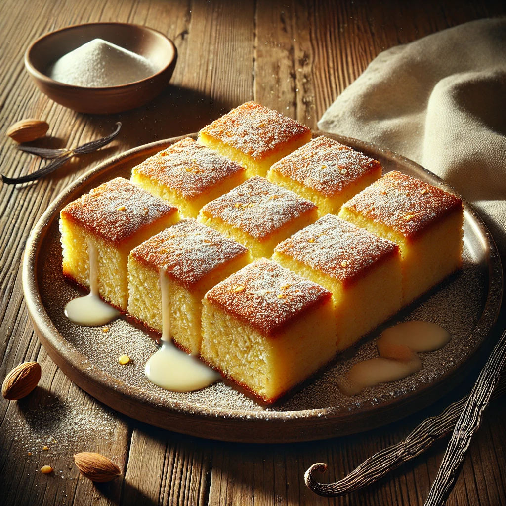 Gâteau de semoule à la vanille