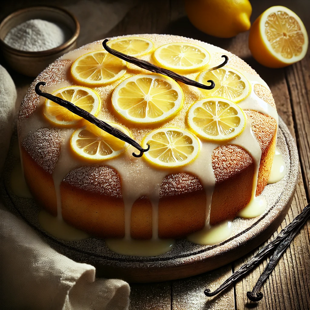 Gâteau au citron et à la vanille