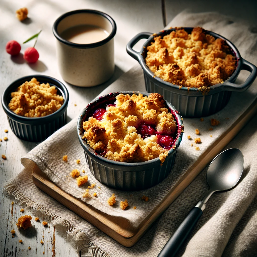 Crumble aux fruits rouges à l'air fryer
