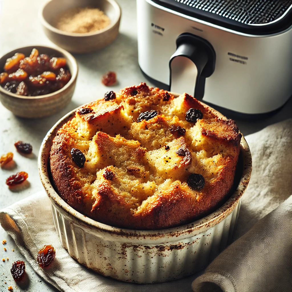 Pudding au pain à l'air fryer