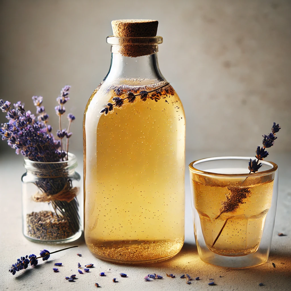 Kombucha maison à la lavande